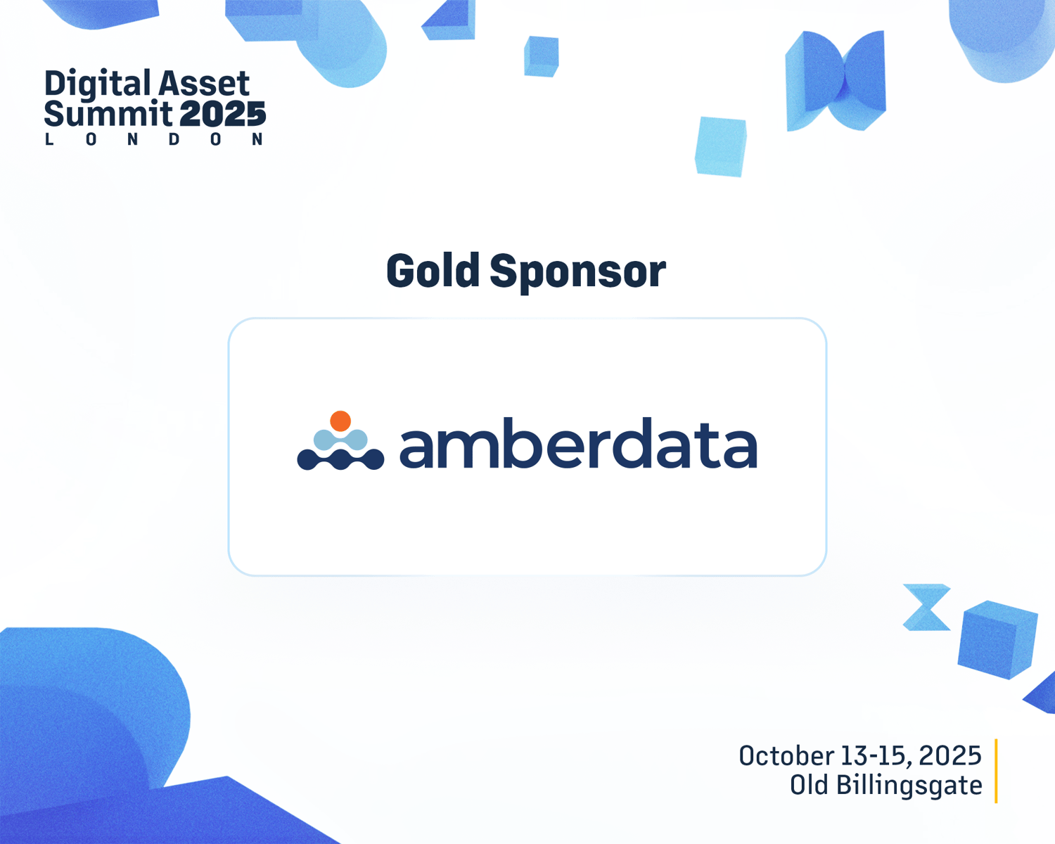Meet Amberdata at Blockworks' DAS London 2025 | Gold Sponsor